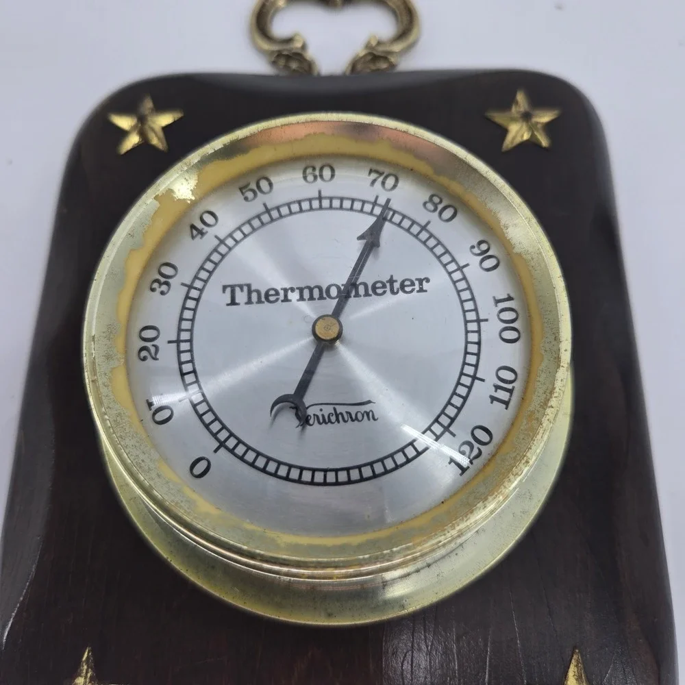 Verichron | Wall Decor | Vintage Verichron Wall Thermometer Wood Plaque ...